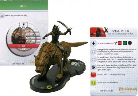 Warg Rider #028 (W/ Mount Token) Lord of the Rings Two Towers Heroclix ...