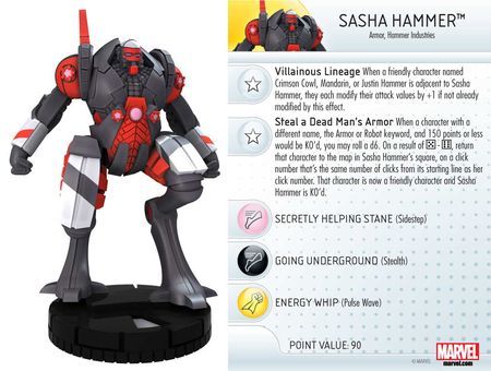 Sasha Hammer #021 Invincible Iron Man Booster Set Marvel Heroclix ...