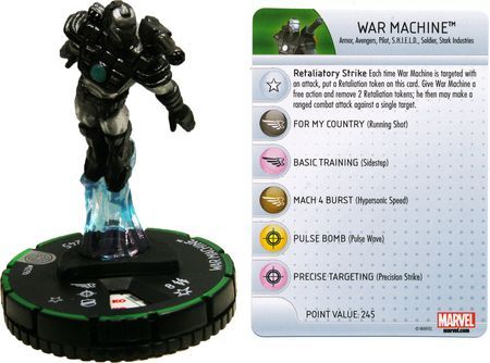War Machine #029b Invincible Iron Man Booster Set Marvel Heroclix ...
