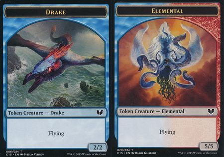 Drake Token 006 | Elemental Token 020 - C15 – Troll and Toad