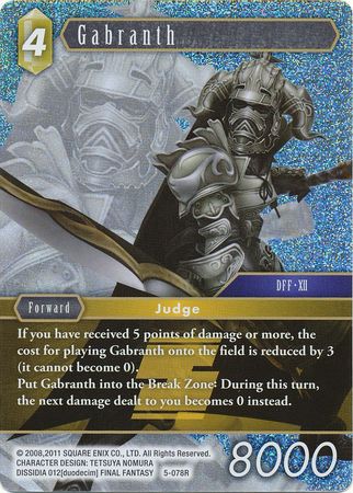 Gabranth - 5-078R - Rare Foil – Troll and Toad