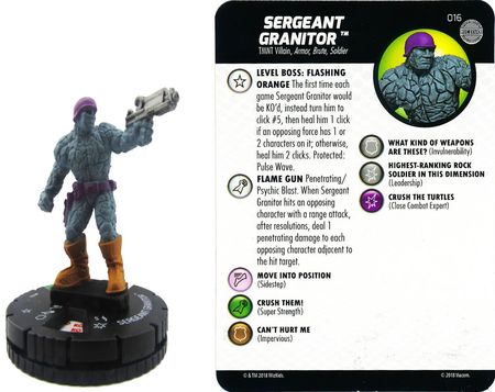 Sergeant Granitor #016 TMNT Unplugged Gravity Feed Heroclix – Troll and ...