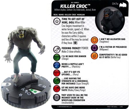 Killer Croc #047a Batman The Animated Series DC Heroclix – Troll and Toad