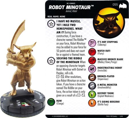Robot Minotaur #055 Batman The Animated Series DC Heroclix – Troll and Toad
