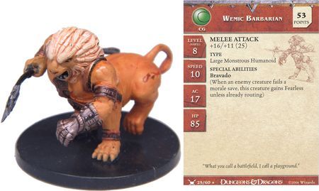 Wemic Barbarian #25 War Drums D&D Miniatures – Troll and Toad