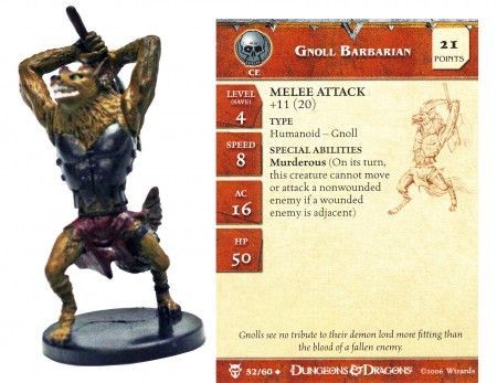 Gnoll Barbarian #52 Blood War D&D Miniatures – Troll and Toad