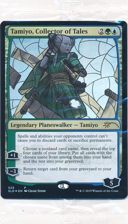 Tamiyo, Collector of Tales - Sealed SLD Stained Glass Foil Promo ...