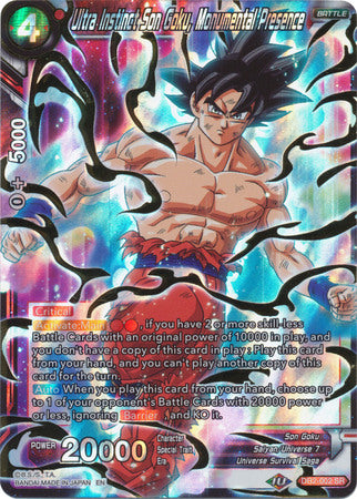 Ultra Instinct Son Goku, Monumental Presence - DB2-002 - Super Rare ...