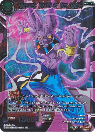Beerus, Wrath of the Gods - EX11-04 - Foil Expansion Rare – Troll and Toad