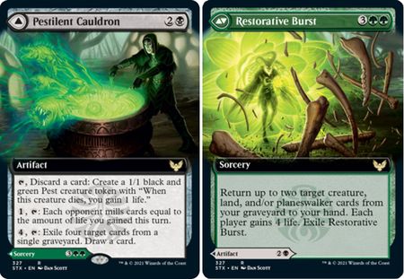 Pestilent Cauldron // Restorative Burst 327 - Extended Art – Troll and Toad