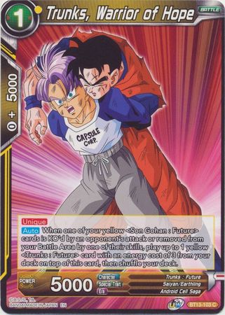 Trunks, Warrior of Hope - BT13-103 - Common – Troll and Toad