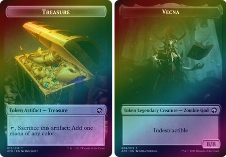 Treasure 015/019 // Vecna 008/019 - Foil Token – Troll and Toad