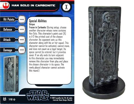Han Solo in Carbonite #07 The Force Unleashed Star Wars Miniatures Ver ...