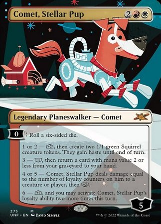 Comet, Stellar Pup 275 - Alternate Art Borderless Showcase – Troll and Toad
