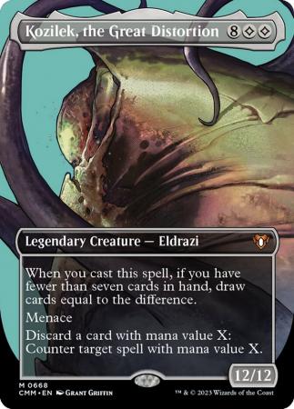 Kozilek, the Great Distortion 0668 Borderless – Troll and Toad