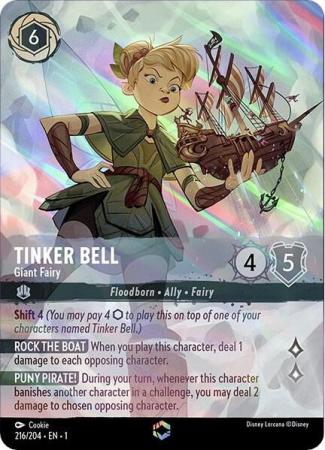 Tinker Bell - Giant Fairy (Alternate Art) - 216/204 - Enchanted Holofo ...