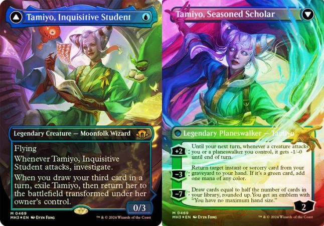 Tamiyo, Inquisitive Student // Tamiyo, Seasoned Scholar 469 - Ext Art ...