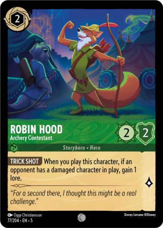 Robin Hood - Archery Contestant - 077/204 - Common Cold Foil – Troll ...