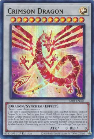 Crimson Dragon (UR) (RA04-EN061) - Quarter Century Stampede Ultra Rare ...