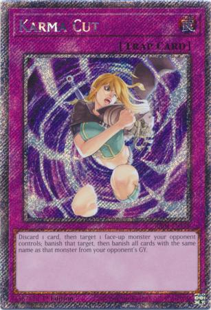 Karma Cut (Platinum Secret Rare) (RA04-EN128) - Quarter Century Stampe ...