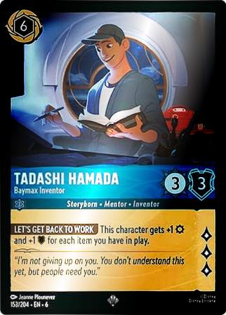 Tadashi Hamada - Baymax Inventor - 153/204 - Super Rare Cold Foil ...