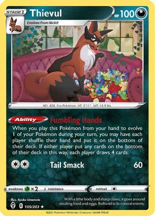 Thievul - 105/203 - Rare Reverse Holo – Troll and Toad