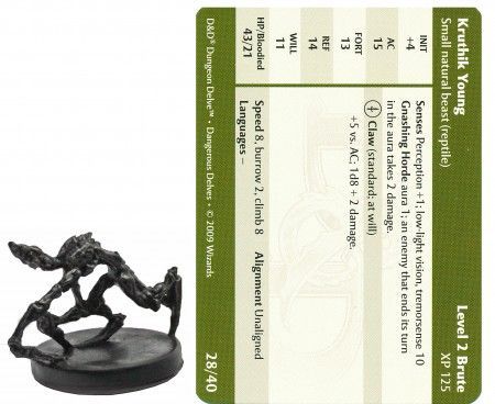 Kruthik Young #28 Dangerous Delves D&D Miniatures – Troll and Toad