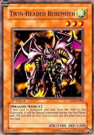 Twin-Headed Behemoth (SD1-EN004) - Structure Deck: Dragon's Roar Commo ...