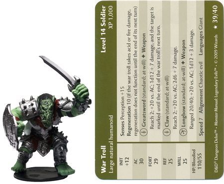 War Troll #39 Legendary Evils D&D Miniatures – Troll and Toad