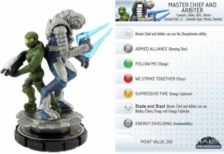 Master Chief and Arbiter #044 Chase Rare Halo Heroclix – Troll and Toad