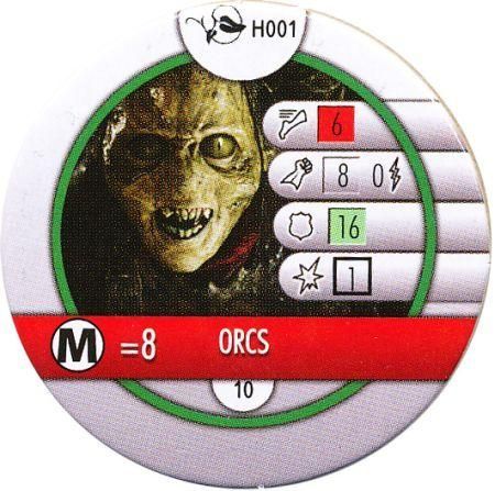 Orcs H001 Horde Token Lord of the Rings Heroclix – Troll and Toad