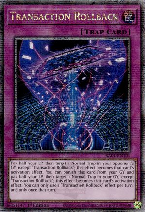 Transaction Rollback (Quarter Century Secret Rare) (RA04-EN105) - Quar ...