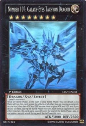 Number 107: Galaxy-Eyes Tachyon Dragon (Ghost Rare) (LTGY-EN044) - Lor ...