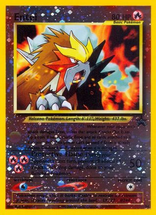 Entei - 34 - Reverse Holo Promo – Troll and Toad