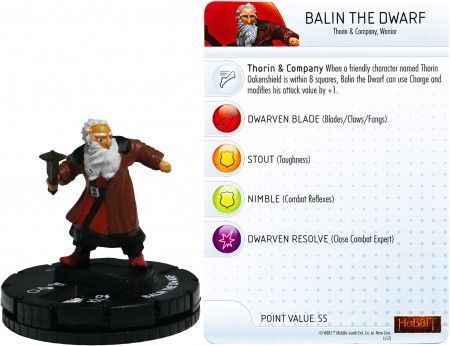 Balin the Dwarf #026 Chase Rare Hobbit Heroclix – Troll and Toad